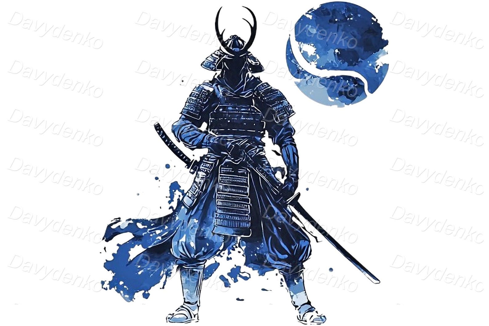 Samurai Transparent Png Set, Japanese Warrior, Samurai Clipart, Digital ...