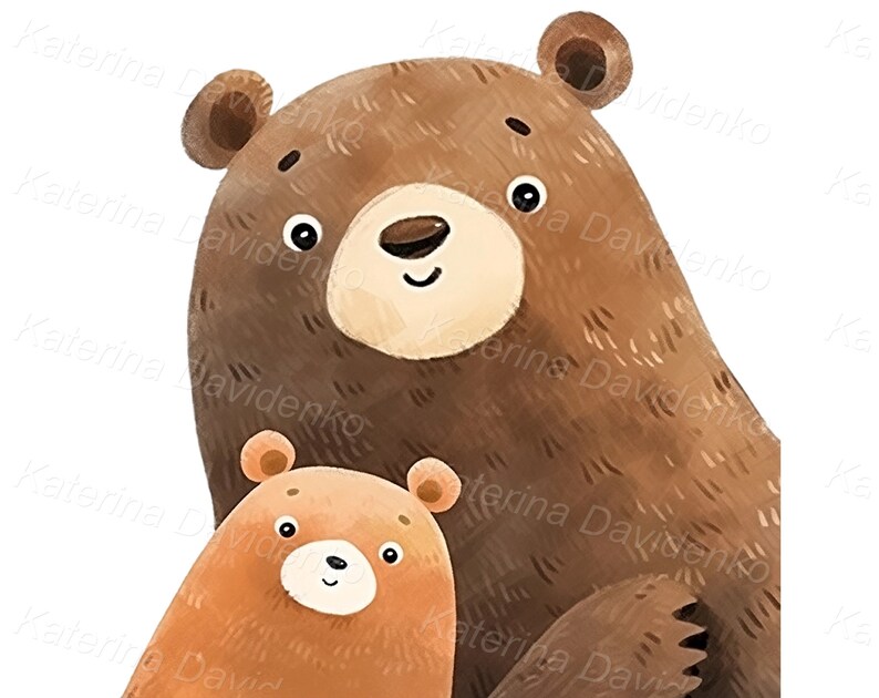 Collection of Cute Cartoon Bear Families PNG Clipart Funny Mother Bears ...