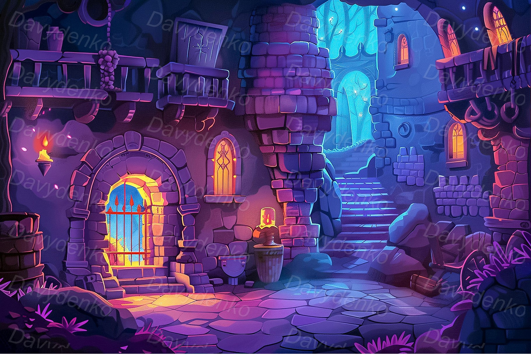 Cartoon Backdrops Children's Book Whimsical Scene Cartoon Backgrounds ...