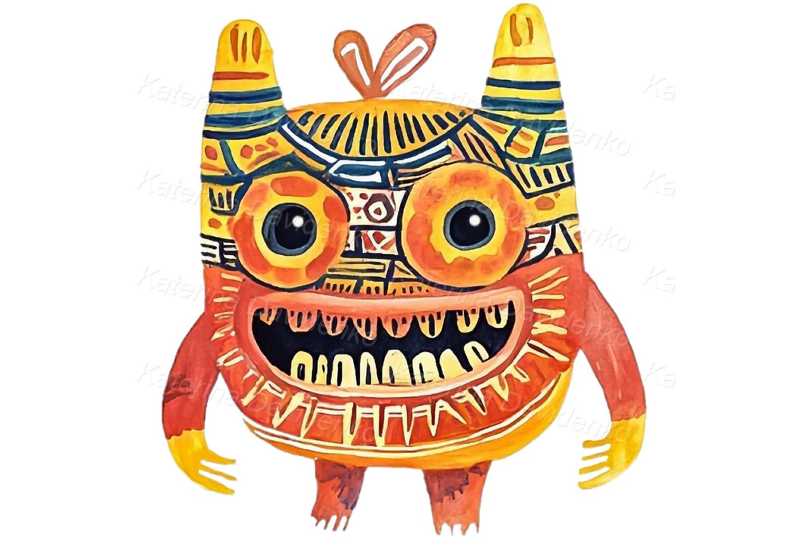 Cute Cartoon Monsters Clipart Set, Isolated Characters, Printable ...