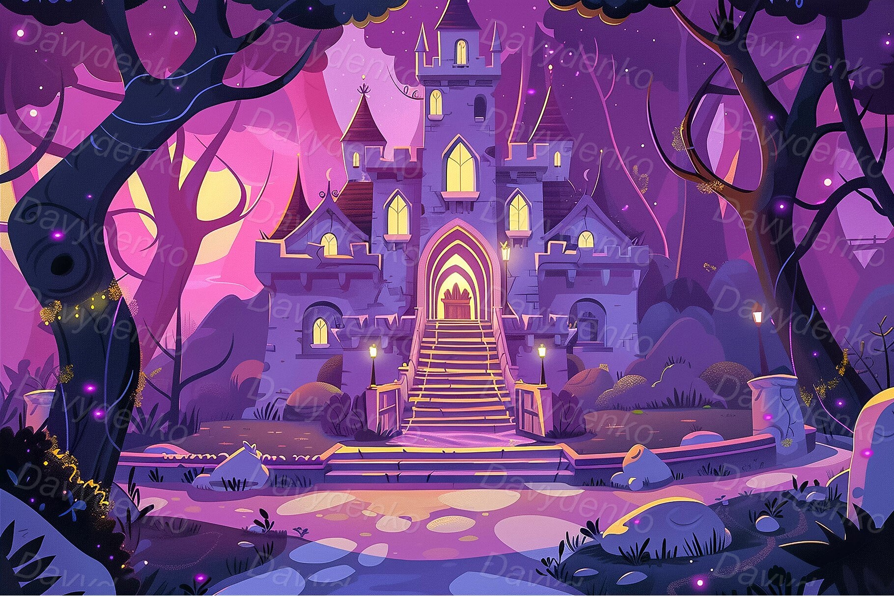 Cartoon Backdrops Children's Book Whimsical Scene Cartoon Backgrounds ...