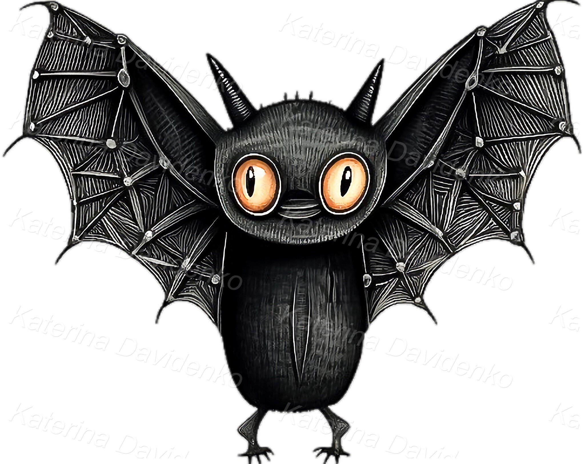 Printable Stickers Set of Funny Cartoon Bats PNG Clipart, Digital ...