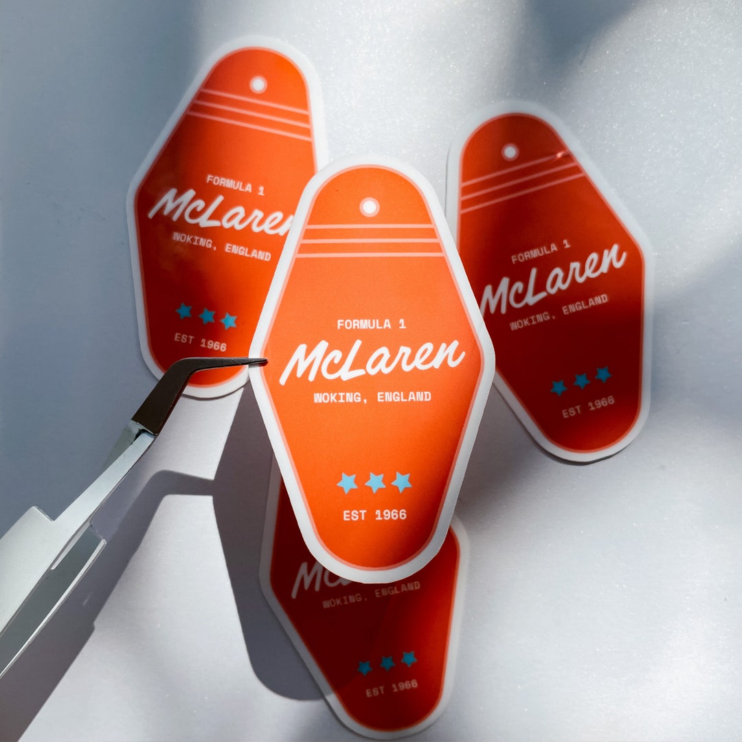 Formula 1 Motel Keychain Waterproof Sticker - F1 Mclaren HQ and Debut ...