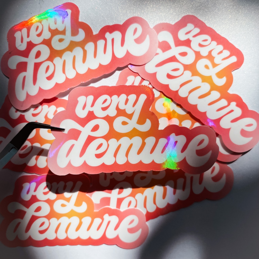 Very Demure Aura Gradient - Meme Funny Waterproof Sticker for Water ...