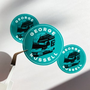 Formula 1 F1 George Russell Driver Helmet Waterproof Sticker - Decal ...