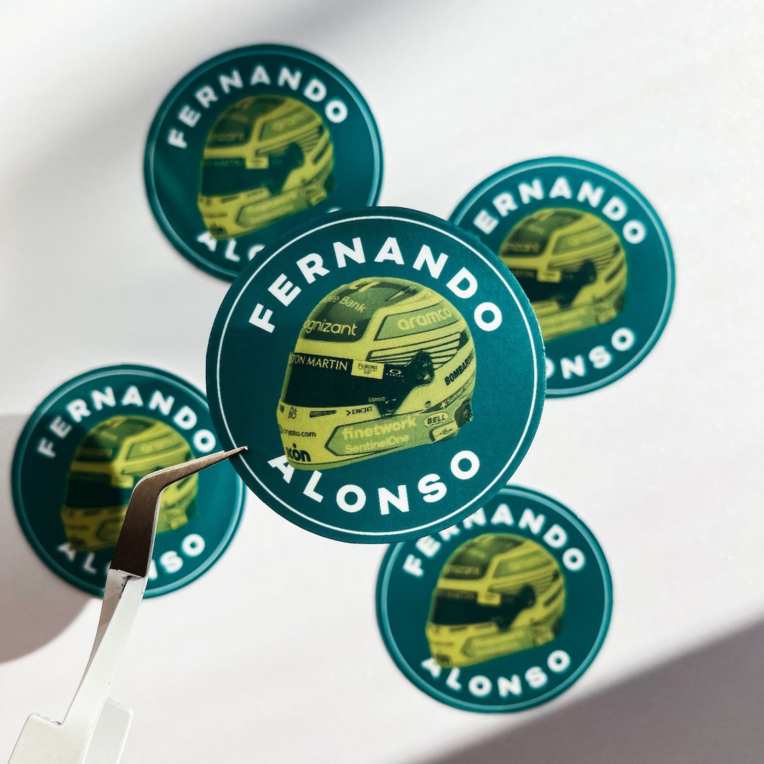 Formula 1 F1 Fernando Alonso Driver Helmet Waterproof Sticker - Decal ...
