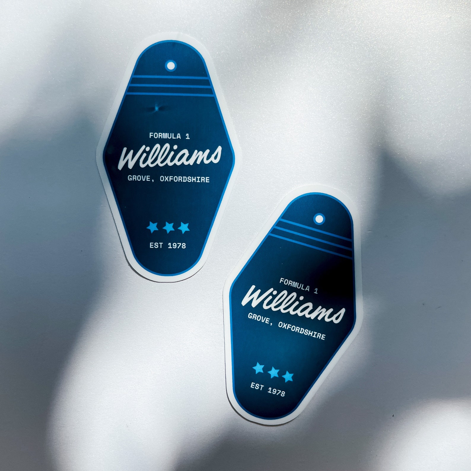 Formula 1 Motel Keychain Waterproof Sticker - F1 Williams HQ and Debut ...