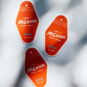 Formula 1 Motel Keychain Waterproof Sticker - F1 Mclaren HQ and Debut ...