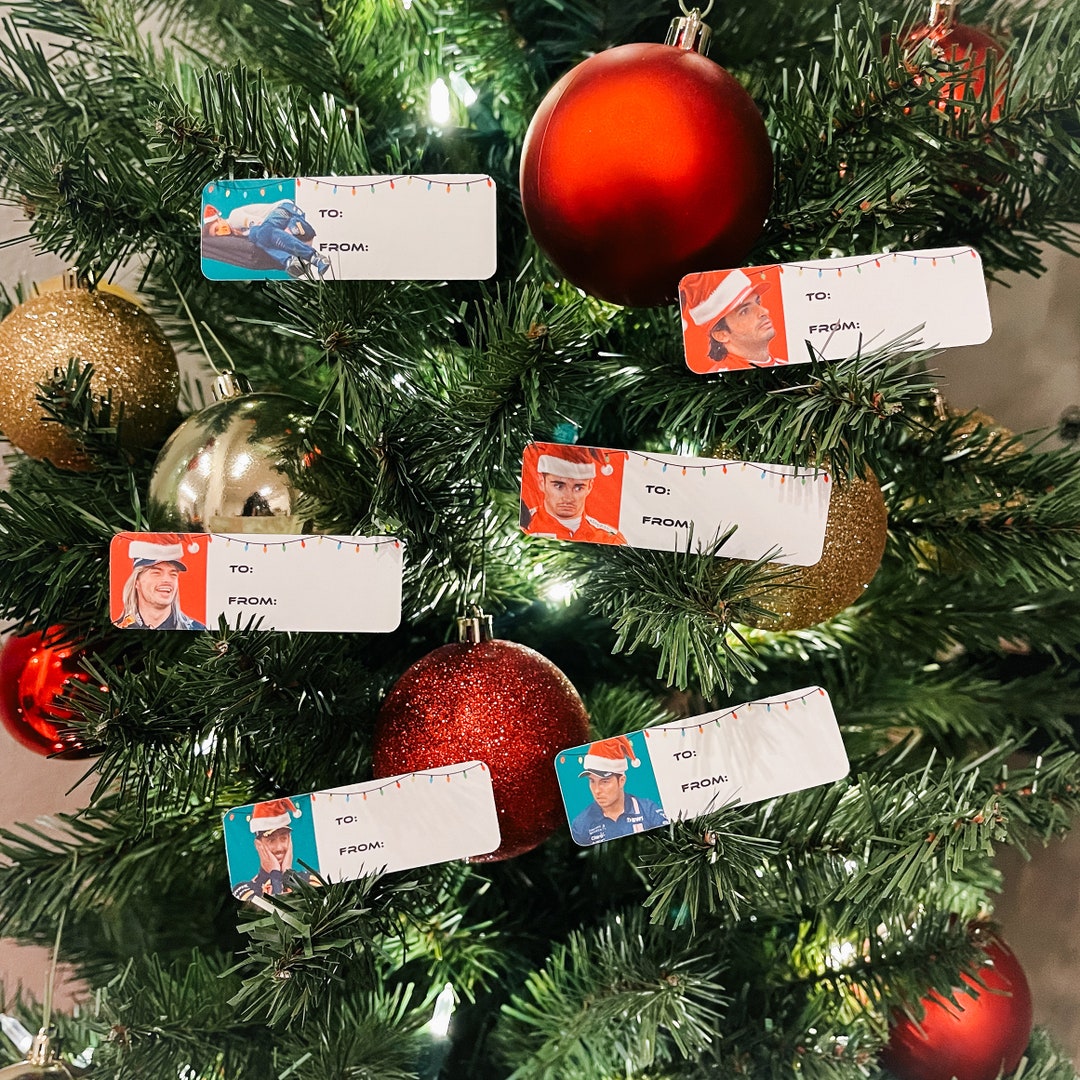 Formula 1 Meme Christmas Holiday Gift Sticker Tags - F1 Mclaren Red ...