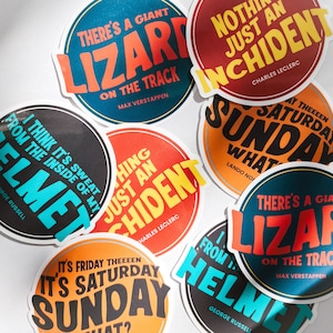 Formula 1 Funny Driver Quotes Sticker Bundle - Mclaren Red Bull ...