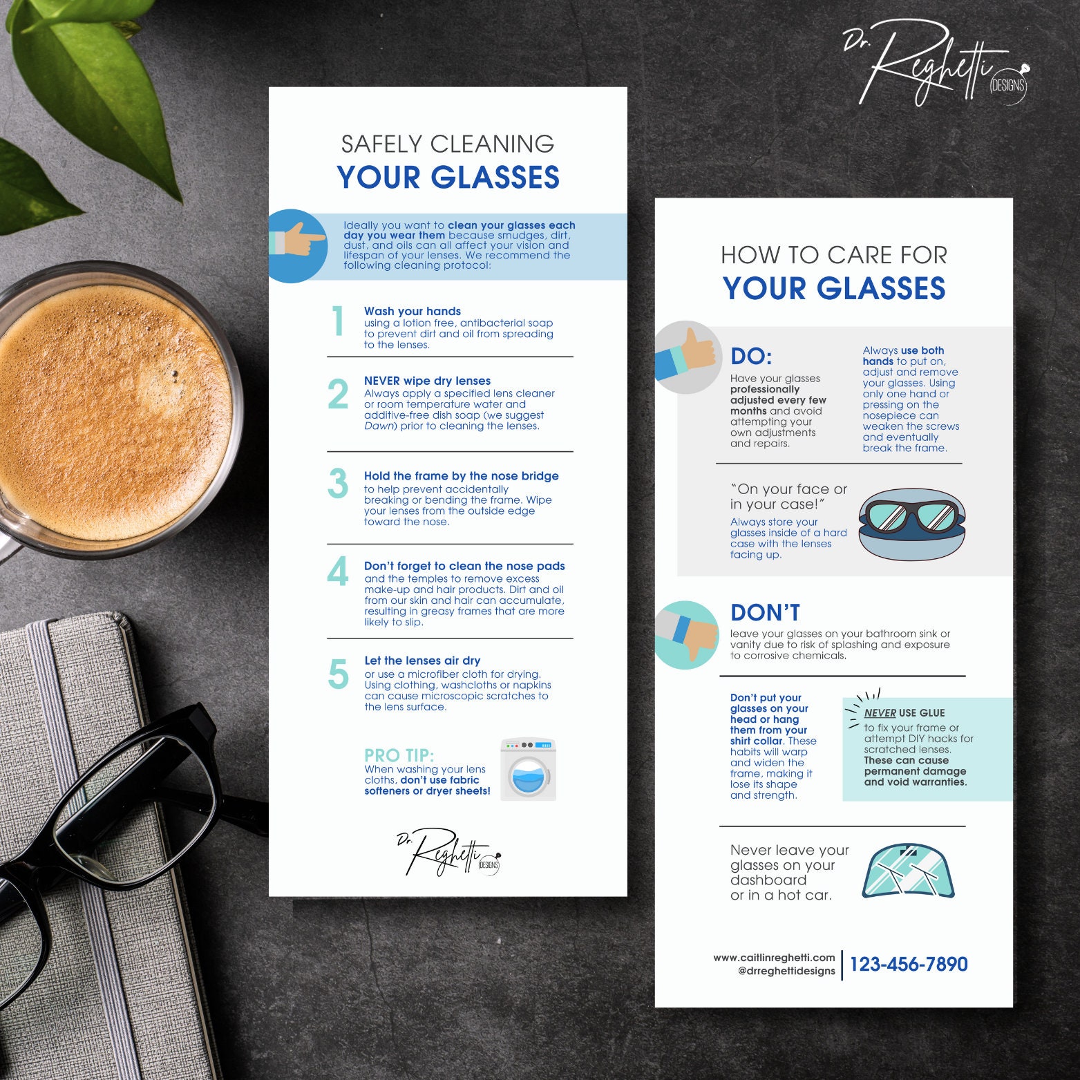 Glasses Care Card for Optometrists/opticians - Etsy