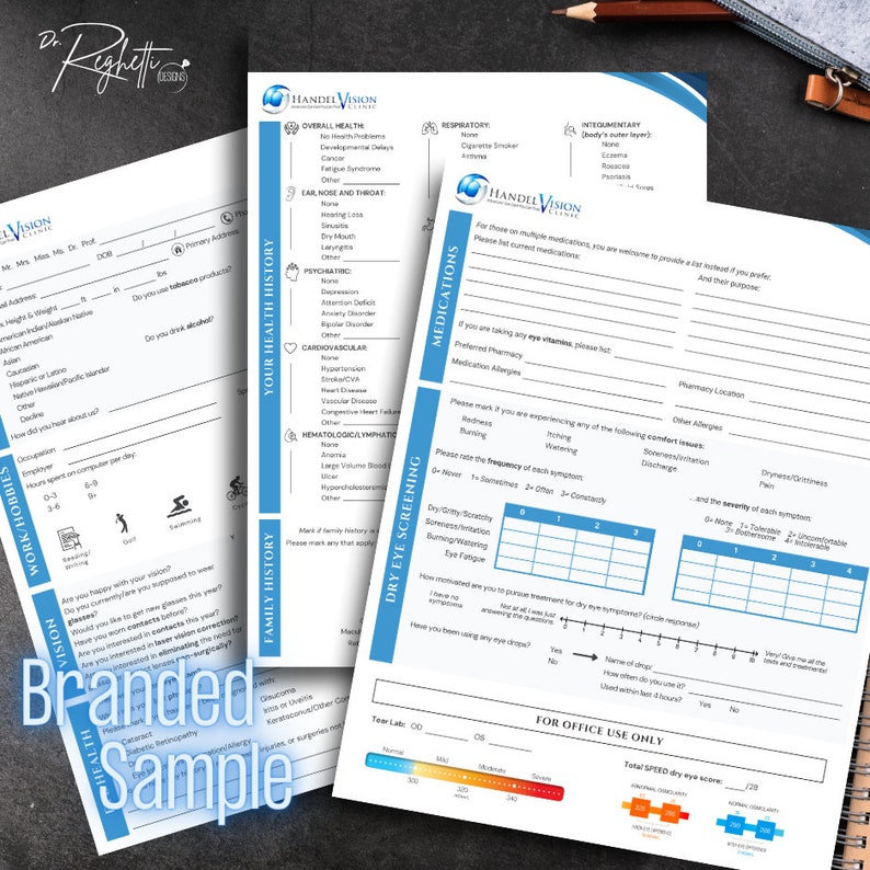 Condensed Intake Form With Pretesting Section - Etsy