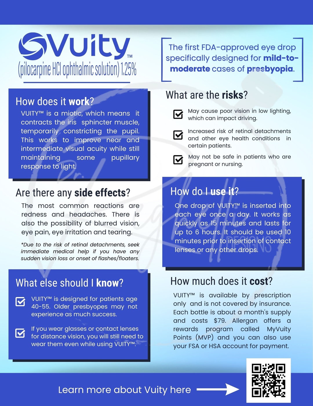 Vuity Fact Sheet for Optometrists - Etsy