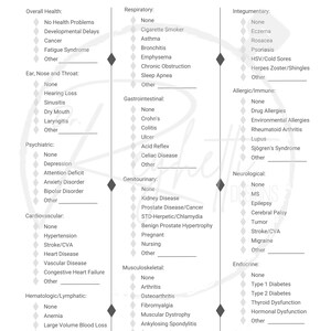 Modern Patient Health Questionnaire for Optometrists - Etsy