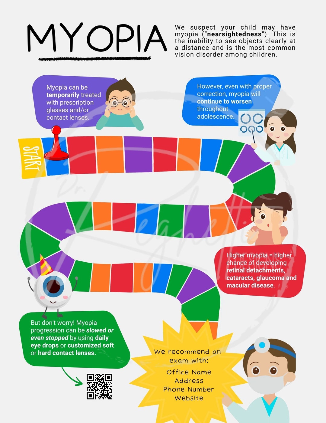 Fun Myopia Referral Sheet for Optometrists - Etsy