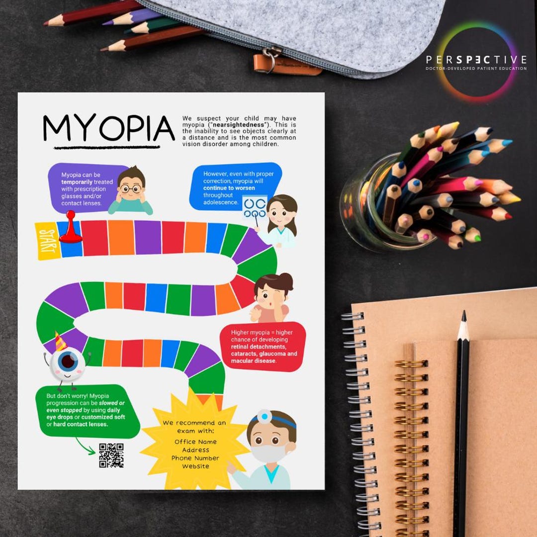 Fun Myopia Referral Sheet for Optometrists - Etsy