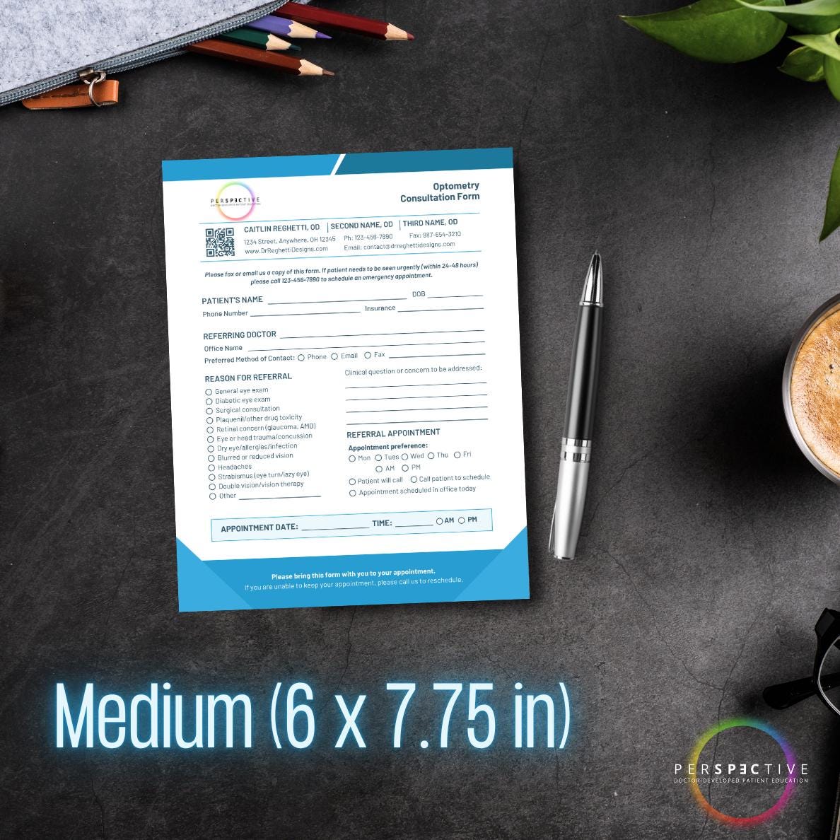Editable Canva Template - Optometry Consultation Form for Doctors - Etsy