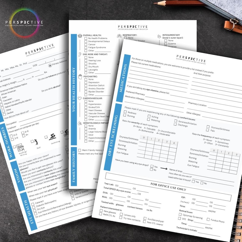 Condensed Intake Form With Pretesting Section - Etsy