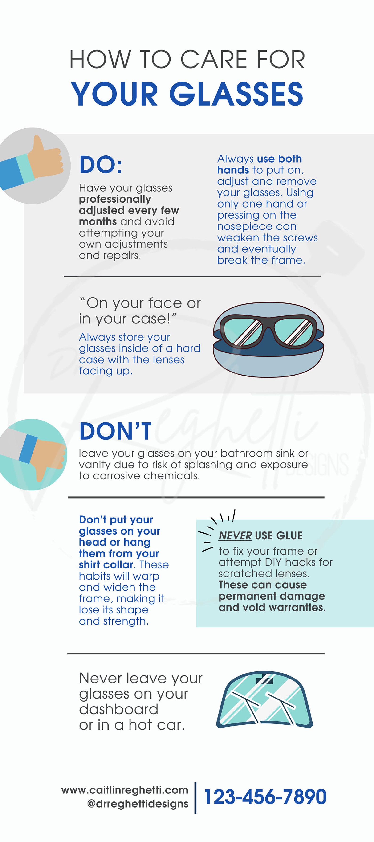 Glasses Care Card for Optometrists/opticians - Etsy