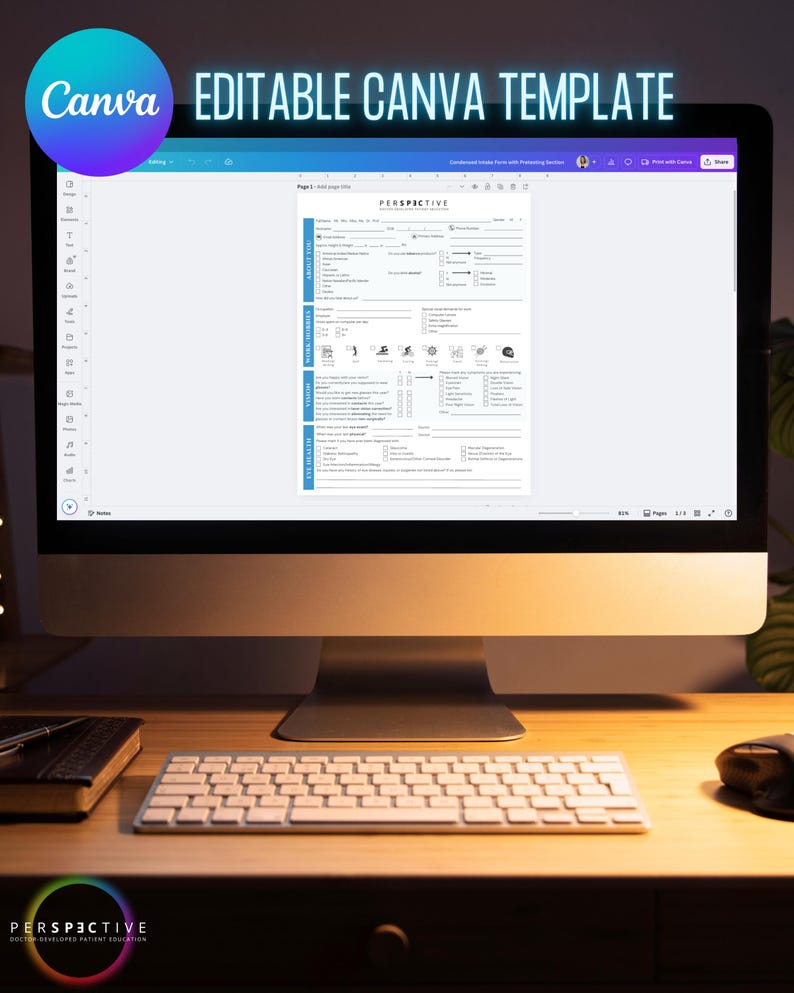 Condensed Intake Form With Pretesting Section - Etsy
