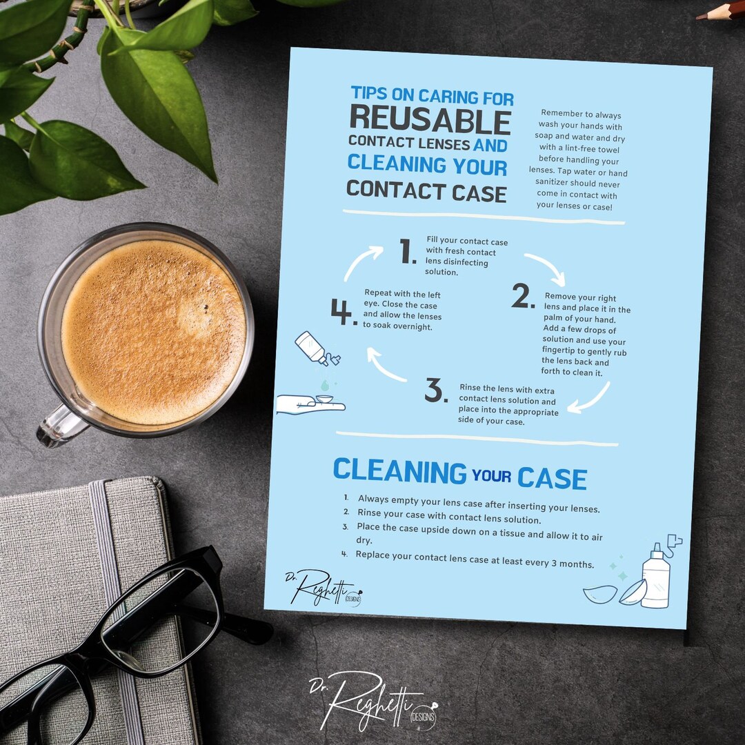 Reusable Contact Lens Care Guide for Optometrists - Etsy