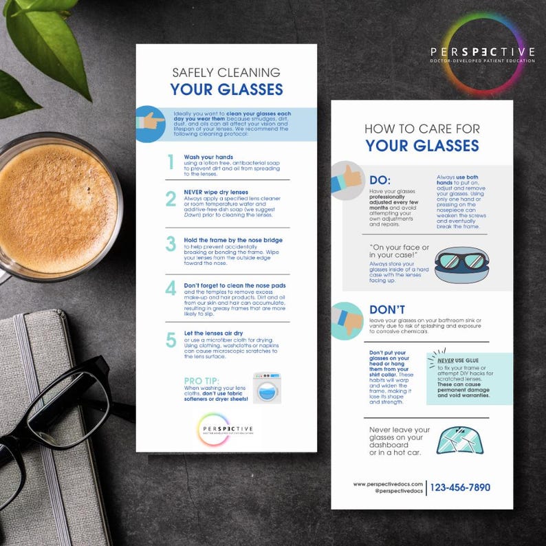 Glasses Care Card for Optometrists/opticians - Etsy