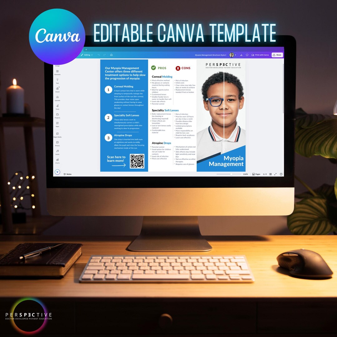 Editable Canva Template - Myopia Management Brochure Style 2 - Etsy