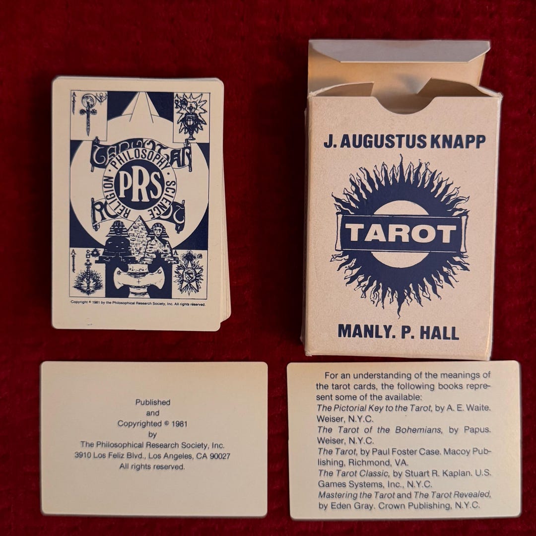 Complete Augustus Knapp Tarot Deck, Manly P Hall - Occult Secret ...