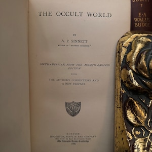 THE OCCULT WORLD, by A. P Sinnet (1889) - Rare Occult Ancient Theosophy ...