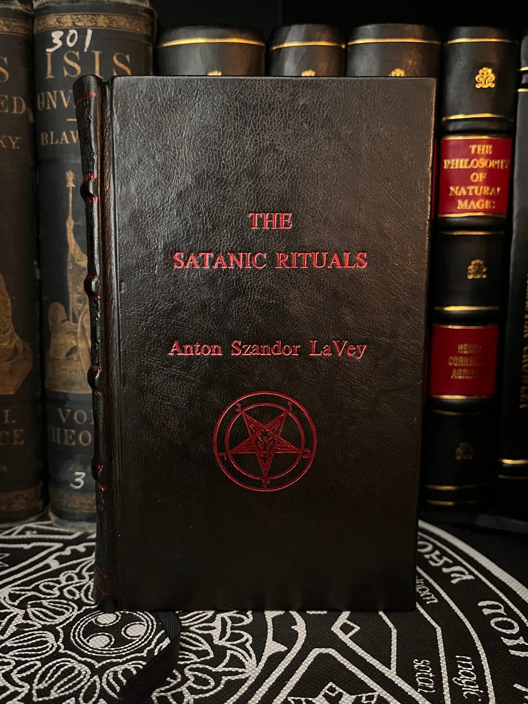 Leather Satanic Ritual Book, by Anton Lavey Occult Facsimile, Enochian ...