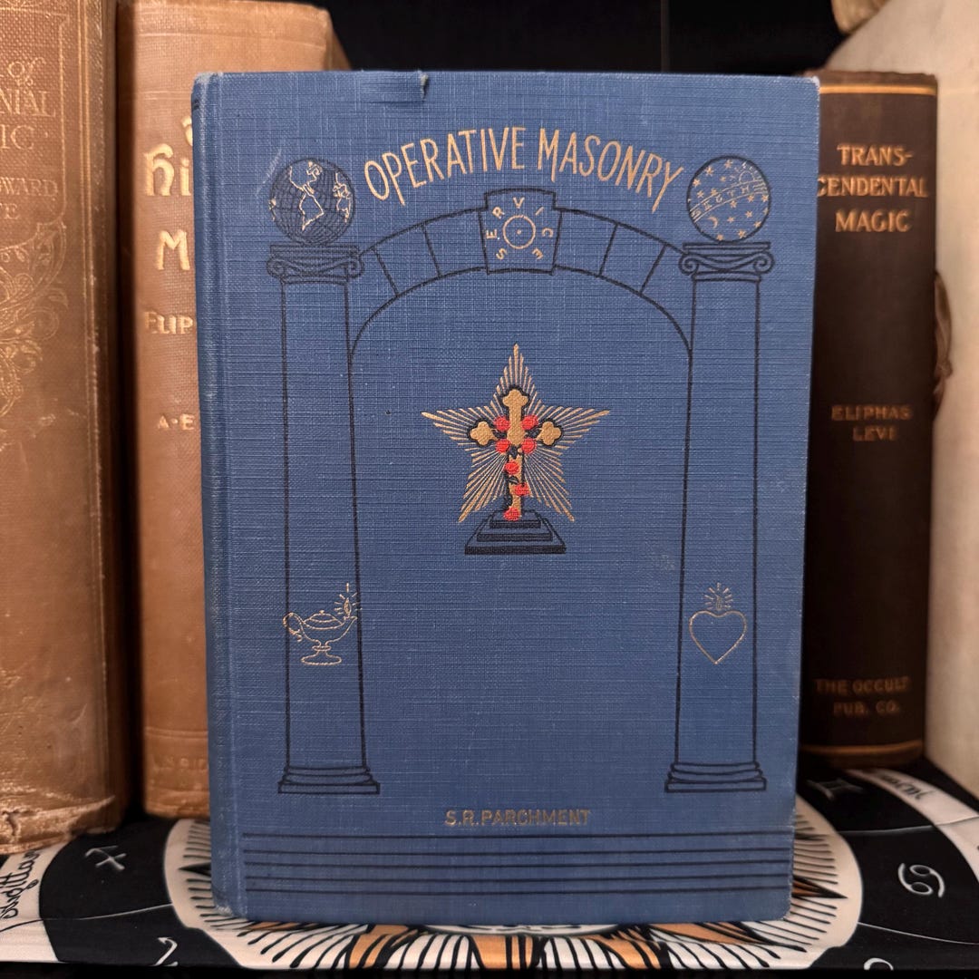 Operative Masonry, S. R. Parchment 1930 Freemasonry Occult Illuminati ...