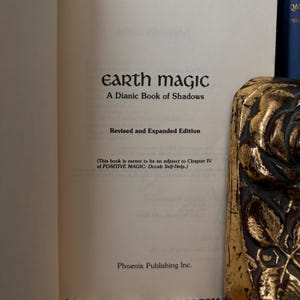 EARTH MAGIC, A Dianic Book of Shadows Scarce Occult Witchcraft Kabbalah ...