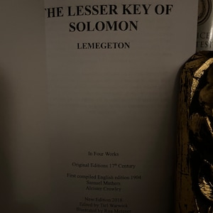 The Lesser Key of Solomon Complete Lemegton - Occult Book, Goetia, Black Magic, Witchcraft ...