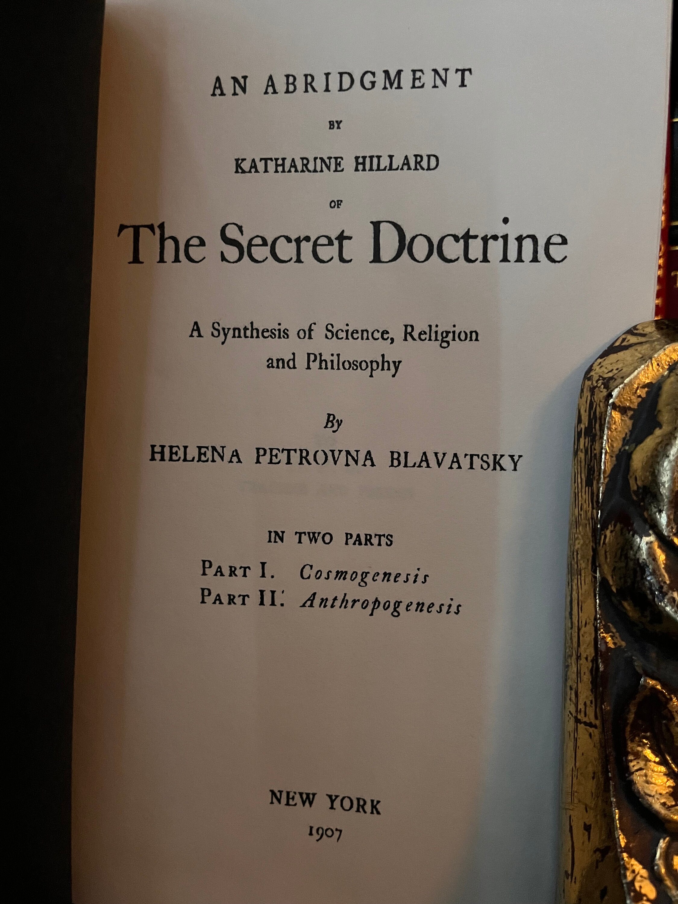 The Secret Doctrine Vol. 1 & 2 in One H. P. Blavatsky, Theosophical ...