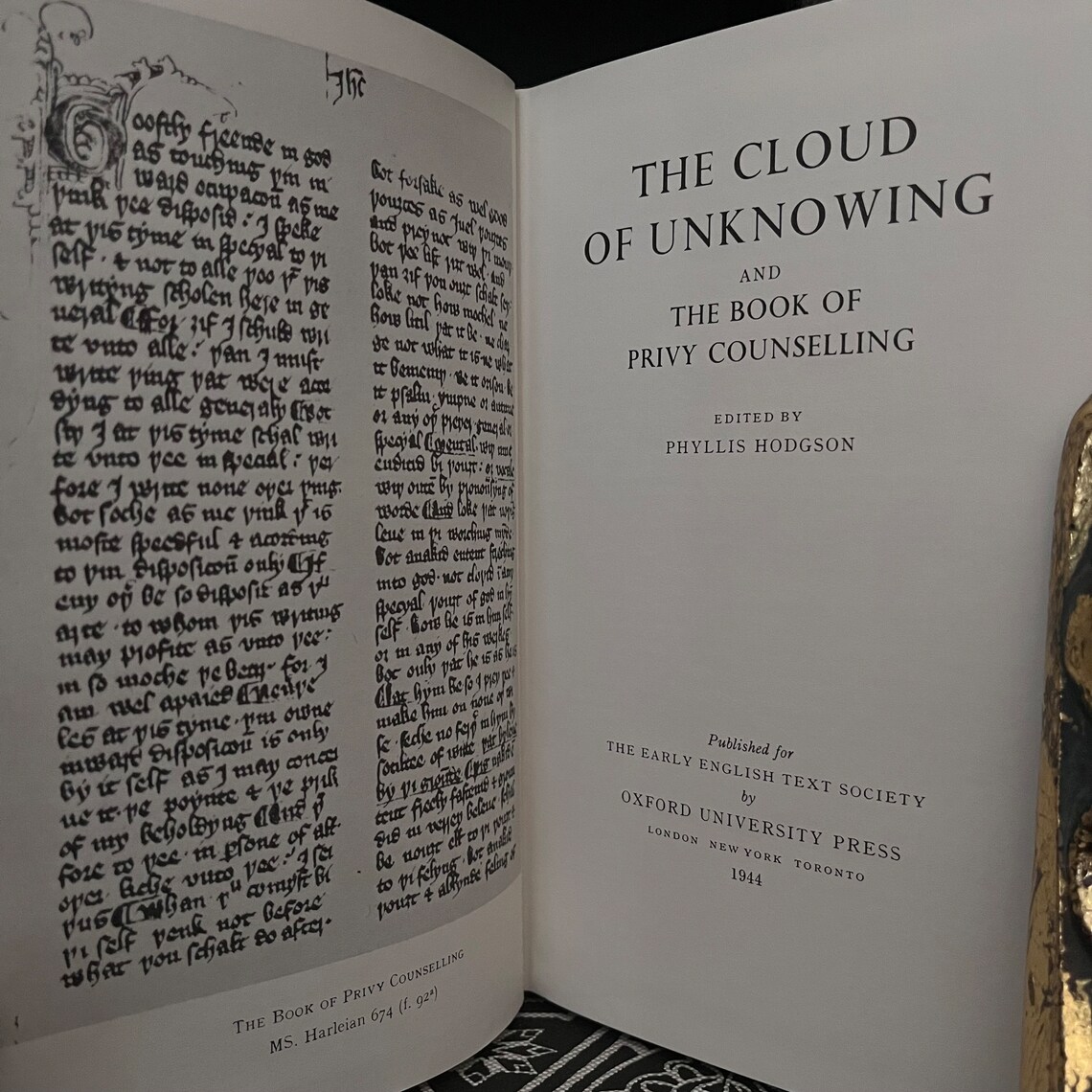 The Cloud of Unknowing, & the Book of Privy Counselling - Occult ...