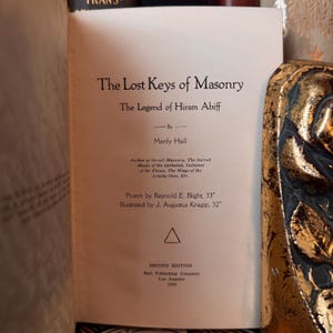The Lost Keys of Masonry, Manly P Hall 1924, 2nd Ed - Esoteric ...