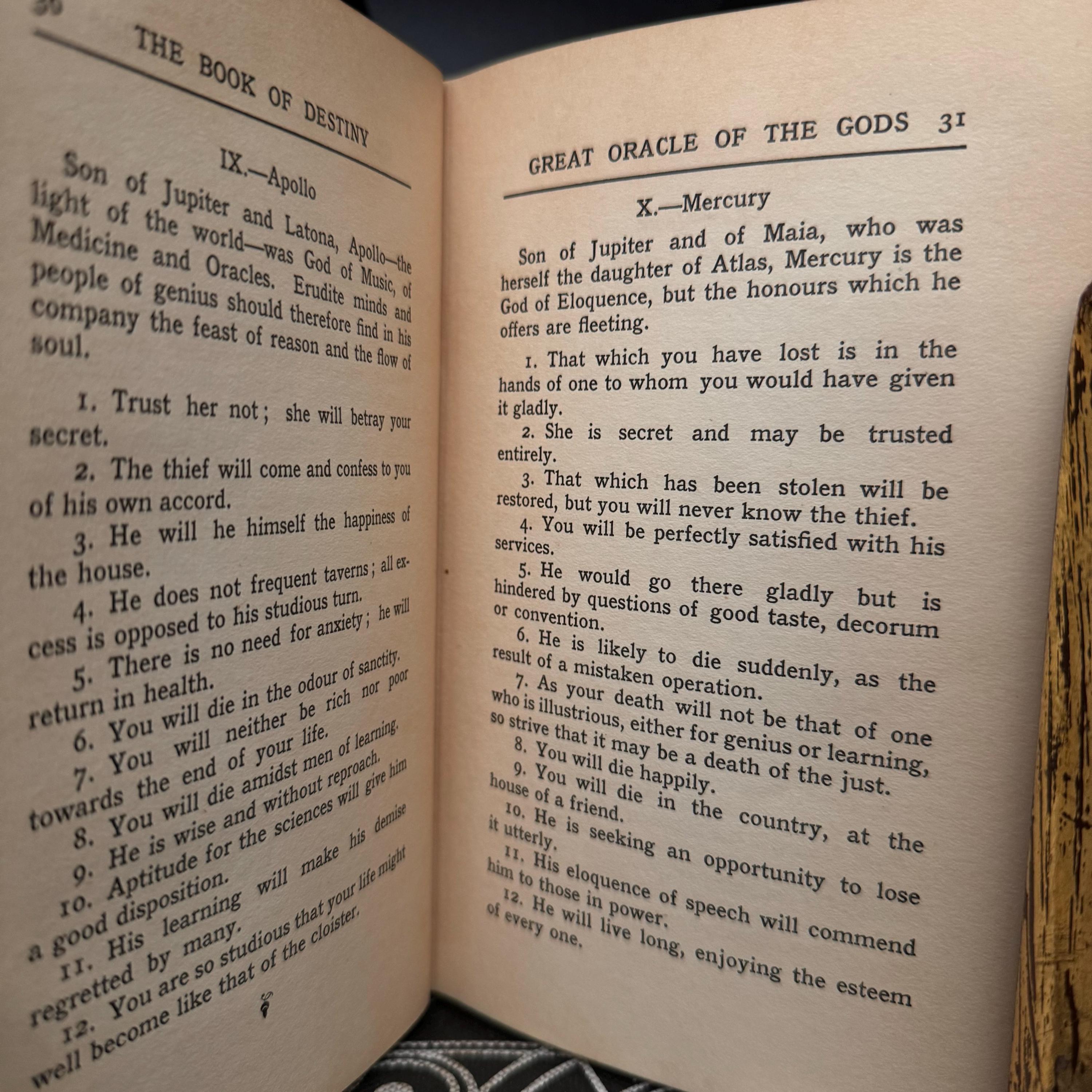 The Book of Destiny, by Grand Orient [AE Waite] (1912, First Edition ...