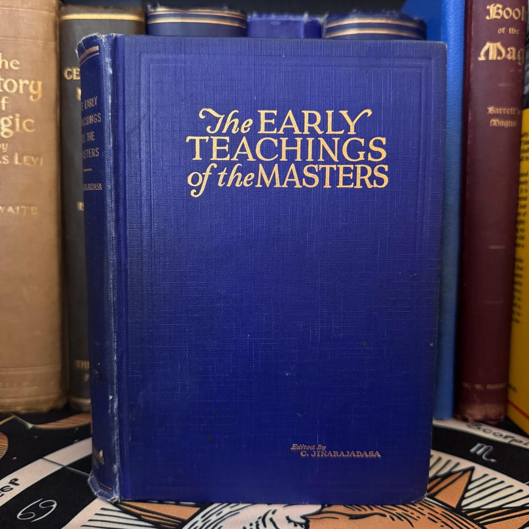 Early Teachings of the Masters 1923 Theosophy Occult Metaphysics ...