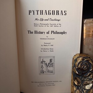 Pythagoras, by Thomas Stanley, Manly P Hall 1970 - Occult ...