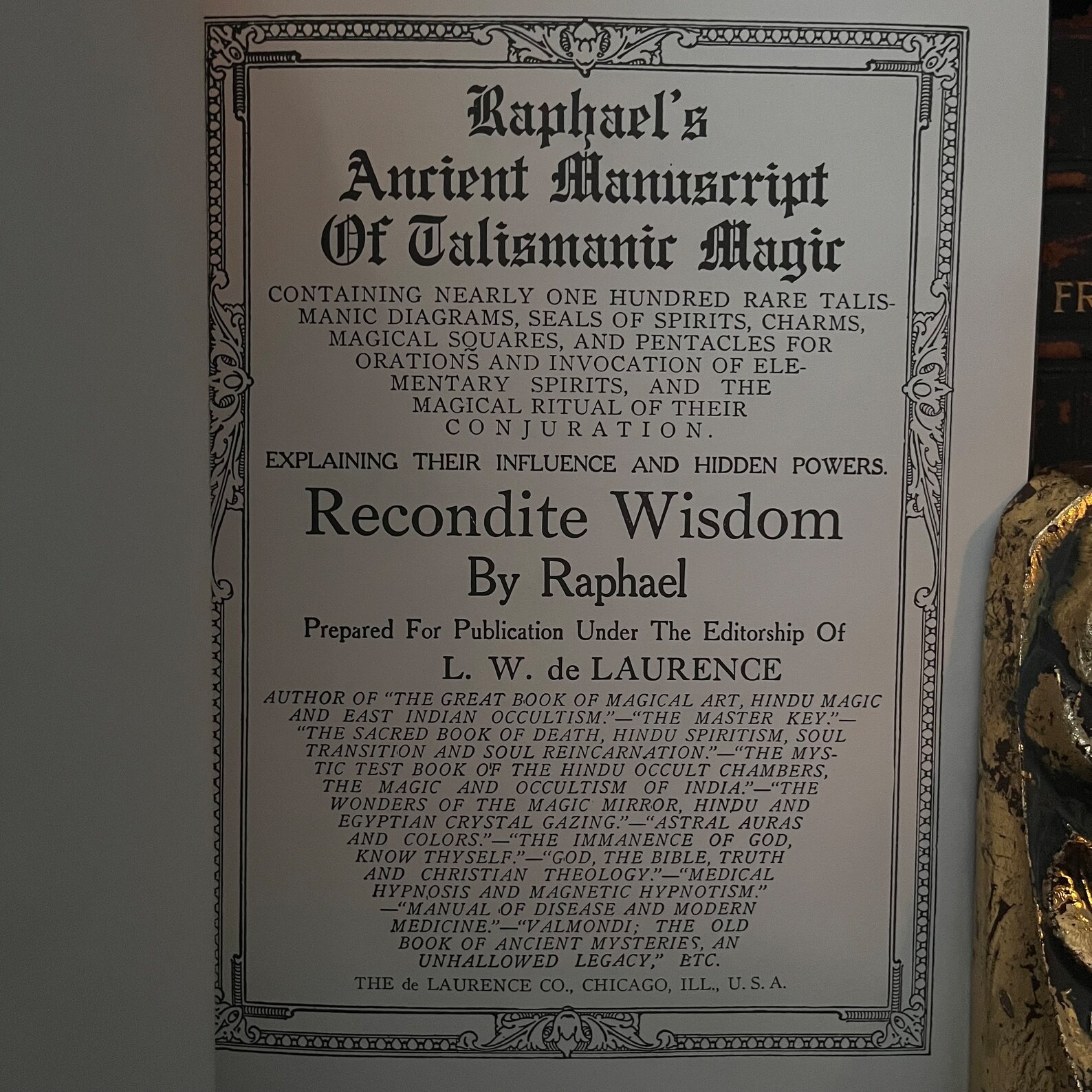 Ancient Manuscript of Talismanic Magic, by Raphael - Occult, Divination ...