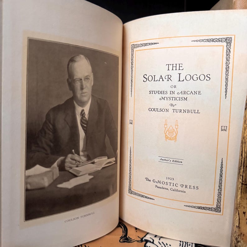 The Solar Logos, Coulson Turnbull 1923 - Gnostic Occult Theosophy ...