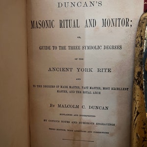 Duncans Ritual of Freemasonry, by Malcom C. Duncan - Occult ...