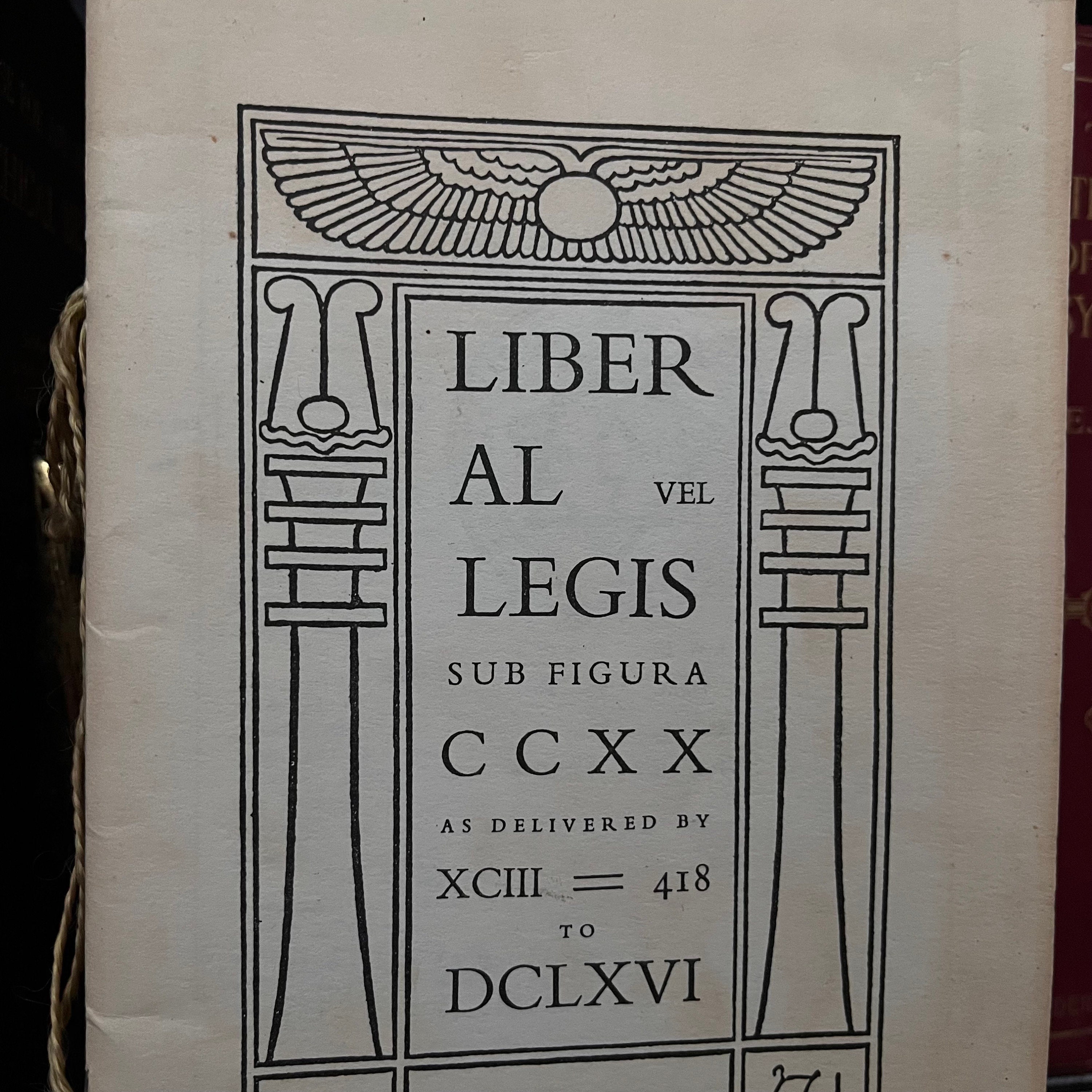 Liber Al Vel Legis by Master Therion Aka Aleister Crowley - Thelema ...