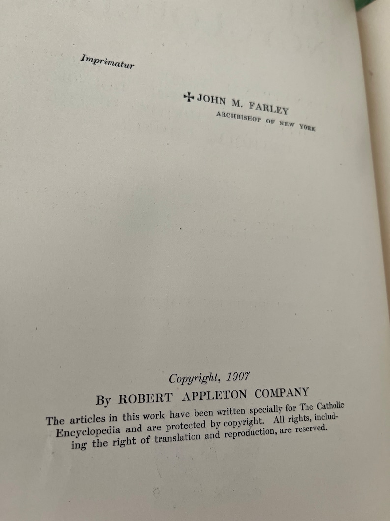 The Catholic Encyclopedia Complete 15 Vol. Set Index rare First Edition ...