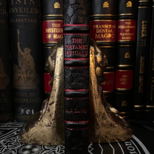 Leather Satanic Ritual Book, by Anton Lavey Occult Facsimile, Enochian ...