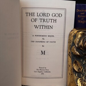The Lord God of Truth Within Rare Occult Books, New Age, Theosophy ...
