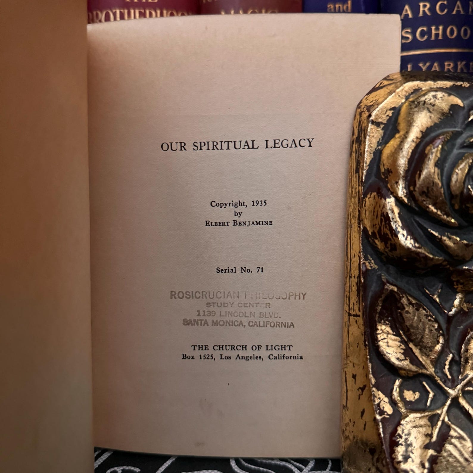 Our Spiritual Legacy, Elbert Benjamine - Scarce New Age Spirituality ...