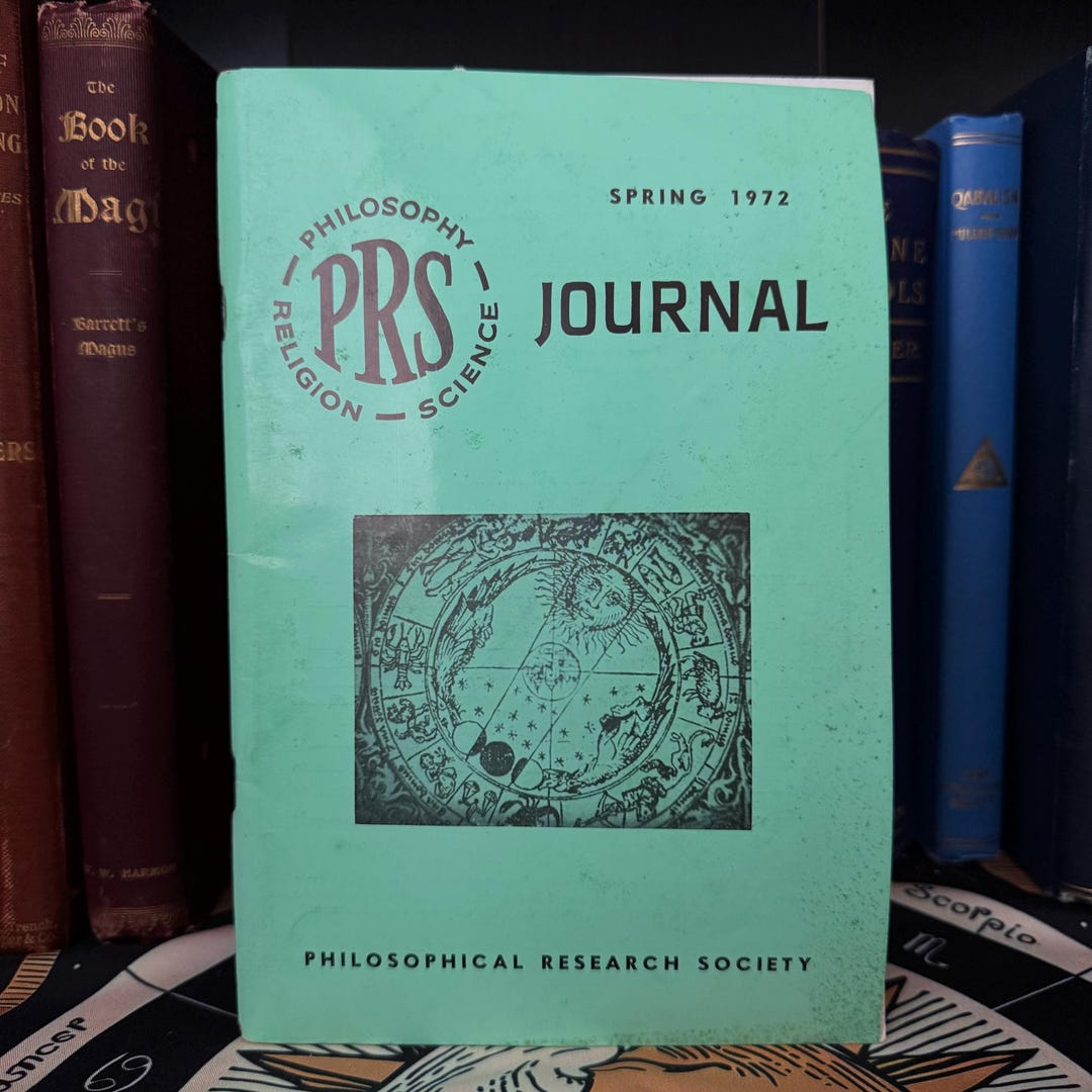 Manly P Hall PRS Journal 1972 Spring - New Age Spirituality Occult ...