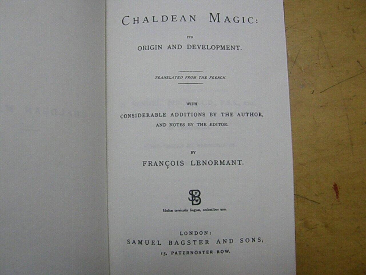 Chaldean Magic Lenormant Occult Books Babylonian Demonology Witchcraft ...