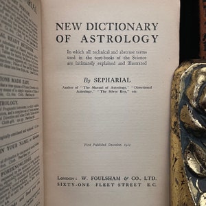 The New Dictionary of Astrology, by Sepharial (1921) - Occult Book ...